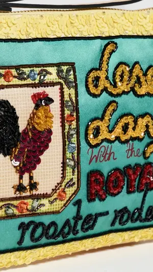 ALEMAIS Ace Rooster Embellished Clutch - Multi