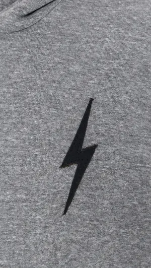 Aviator Nation Bolt Stitch Pullover Hoodie - Heather Grey