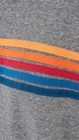 Aviator Nation 5 Stripe Relaxed Crew Sweatshirt