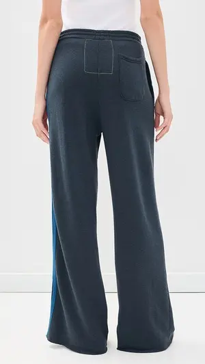 Aviator Nation 5 Stripe Wide Leg Sweatpants