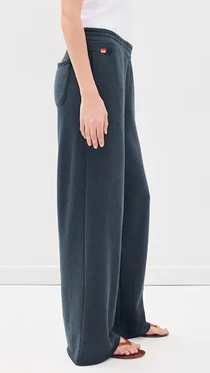 Aviator Nation 5 Stripe Wide Leg Sweatpants