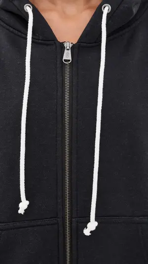 Free People Zip Up Hoodie - Black