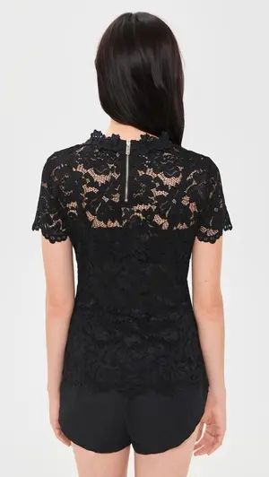 Generation Love Giada Lace Top - Black