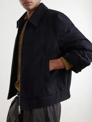Dries Van Noten Padded Cotton And Wool-blend Blouson Jacket