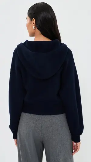 LISA YANG Lilia Hooded Zip Cardigan