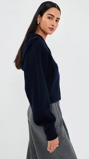 LISA YANG Lilia Hooded Zip Cardigan