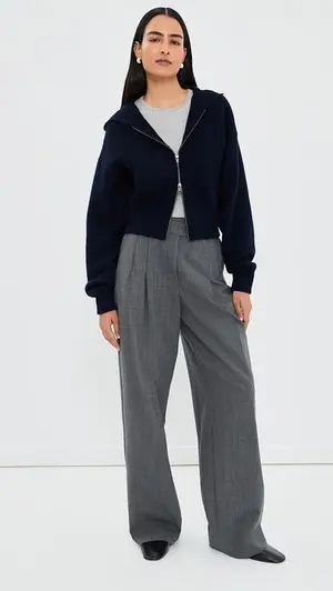 LISA YANG Lilia Hooded Zip Cardigan