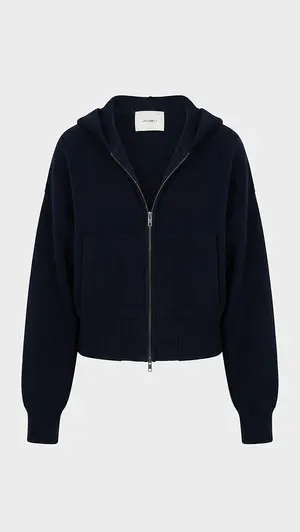 LISA YANG Lilia Hooded Zip Cardigan