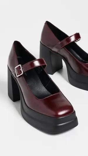Free People Marais Chunky Mary Janes - Espresso Leather