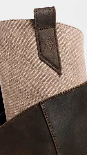 Attico Robin Passeggiata Leather Combat Boots - Taupe