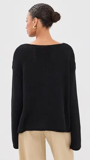 Another Tomorrow Draped Knit Sweater