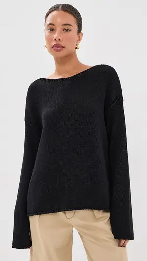 Another Tomorrow Draped Knit Sweater