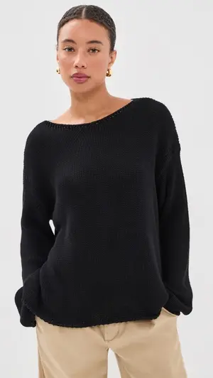 Another Tomorrow Draped Knit Sweater