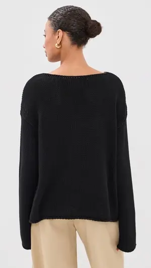 Another Tomorrow Draped Knit Sweater