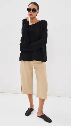 Another Tomorrow Draped Knit Sweater