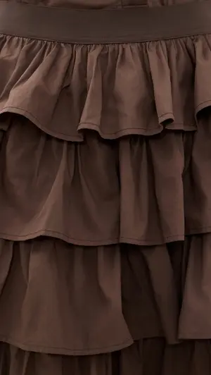 VRG GRL Thalia Tiered Midi Skirt