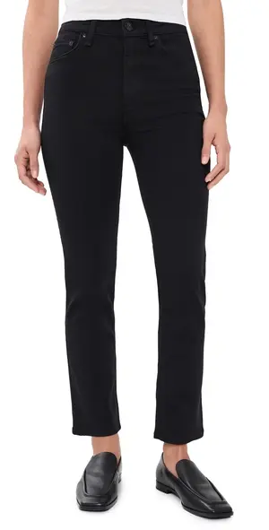 Rag & Bone Flexi Wren High-rise Ankle Slim Jeans - Black
