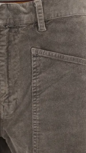NILI LOTAN Shon Barrel Pants In Corduroy - Sage Grey