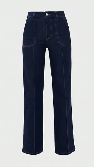 FRAME Le Slim Palazzo Pintuck Pocket Jeans