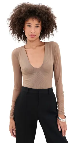 L'Agence Thalassa High Cut Thong Bodysuit - Cardamom