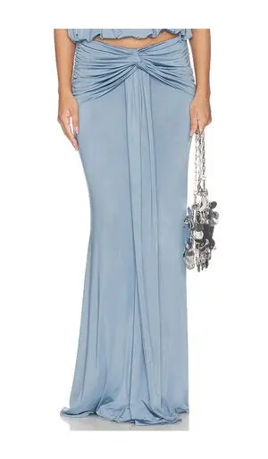 Amanda Uprichard Breana Maxi Skirt In Blue - Normandy