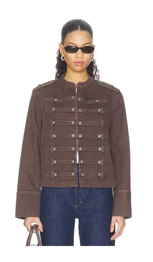 Amanda Uprichard Emma Jacket In Brown