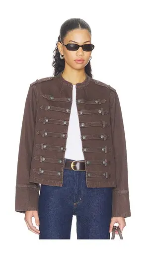 Amanda Uprichard Emma Jacket In Brown