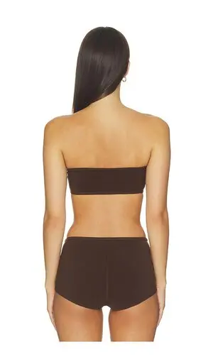 SRG Adelynn Knit Bandeau Bra In Chocolate