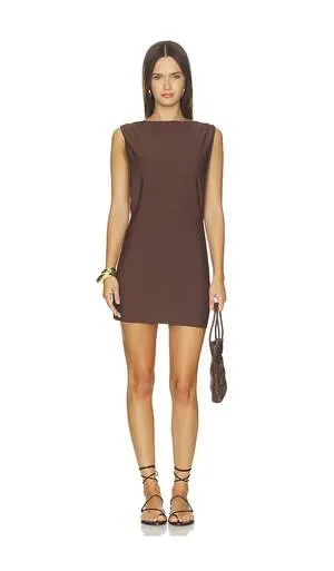 SRG Eisley Knit Mini Dress In Brown