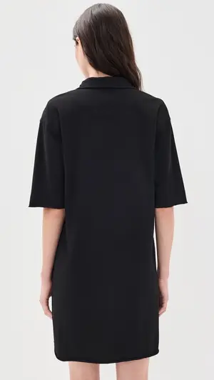 Frank & Eileen Emma Mini Henley Dress - Black