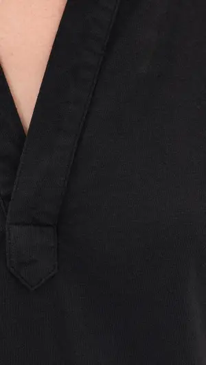 Frank & Eileen Emma Mini Henley Dress - Black