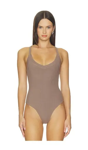 L'Agence Wrenna Racerback Bodysuit - Cardamom