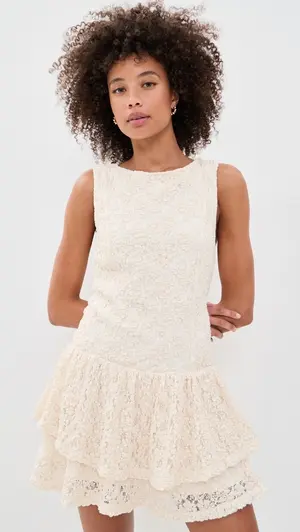 Free People Slow Burn Lace Mini Dress