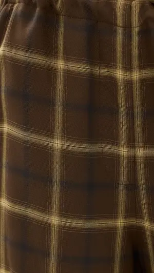 Co Drawstring Plaid Pants
