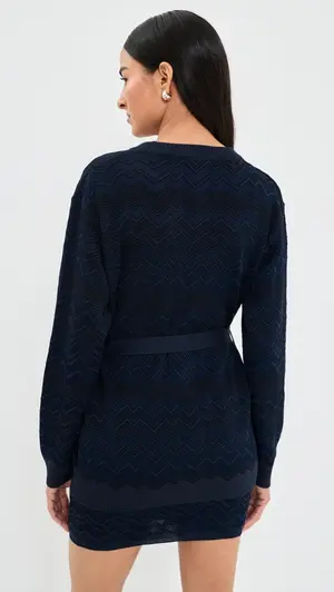 Missoni Zigzag Pattern Belted Cardigan