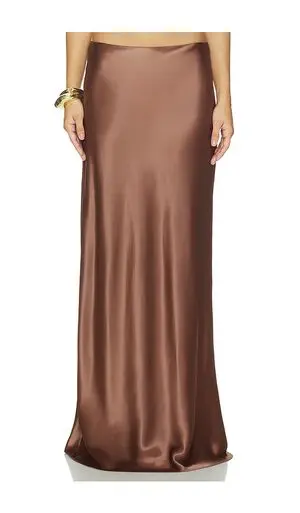 SRG Quinn Maxi Skirt In Brown