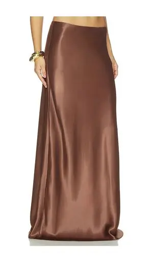 SRG Quinn Maxi Skirt In Brown