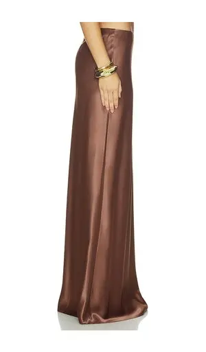 SRG Quinn Maxi Skirt In Brown