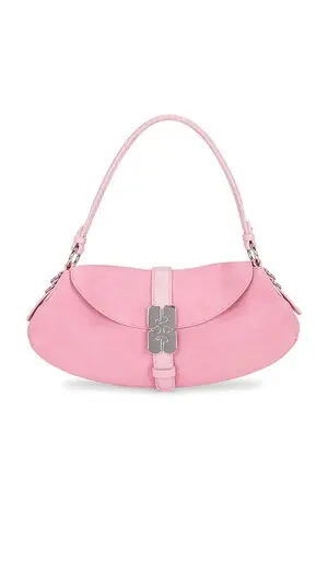 GANNI B-kat Suede Bag In Pink
