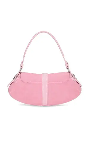 GANNI B-kat Suede Bag In Pink
