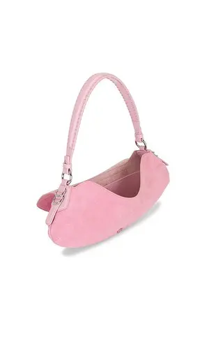 GANNI B-kat Suede Bag In Pink