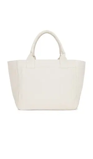 GANNI Medium Trapeze Shopper Strawberry Print In Cream