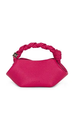 GANNI Bou Mini Grained Bag In Red - Persian Red
