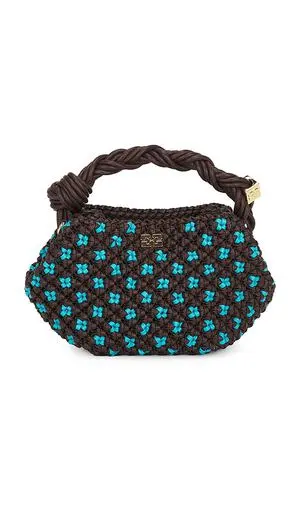 GANNI Bou Mini Braided Bag In Brown