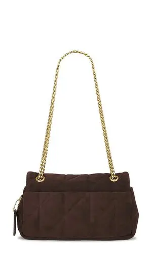 COACH Soft Quilted Suede Tabby Shoulder Bag 26 In Chocolate