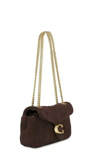 COACH Soft Quilted Suede Tabby Shoulder Bag 26 In Chocolate