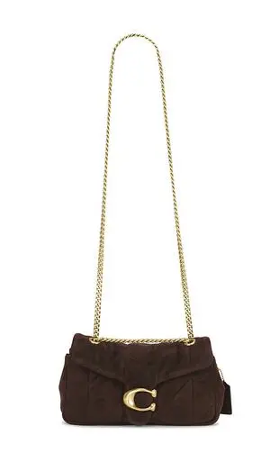 COACH Soft Quilted Suede Tabby Shoulder Bag 26 - Dark Chocolate