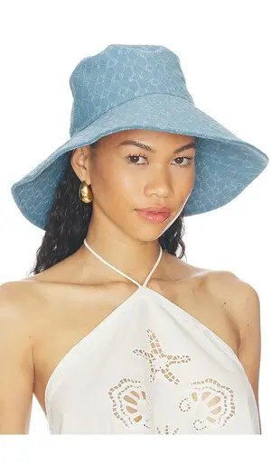 Devon Windsor Sun Hat In Blue - Capri