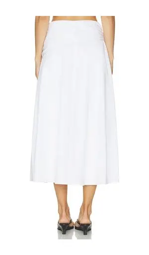 Vince Scarf Tie Skirt In White - Optic White