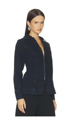 ALIGNE Tilly Denim Zip Jacket In Blue
